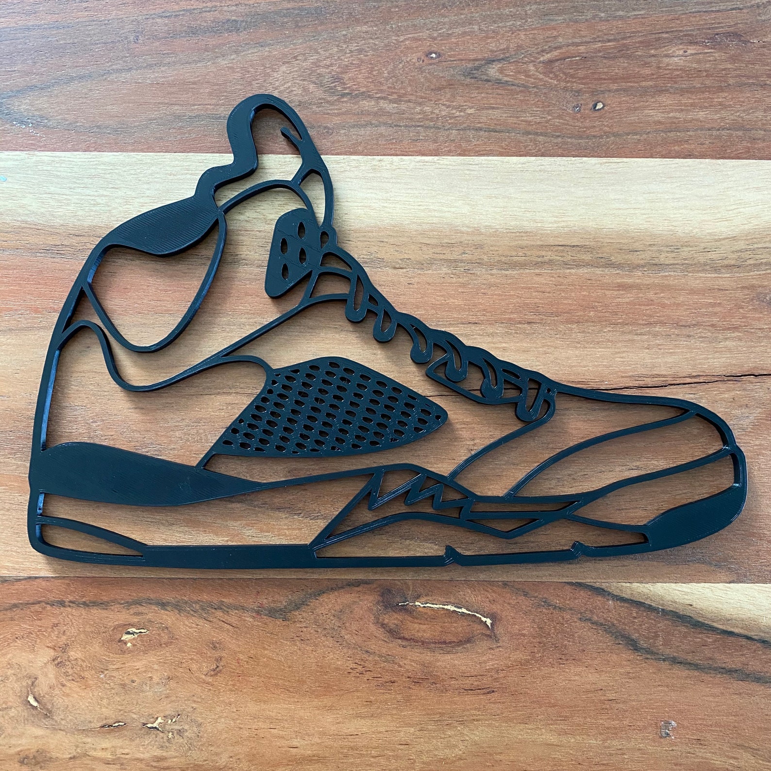 Inspired Nike Jordan Air 5 Silhouette Wall Art 3D printed | Etsy