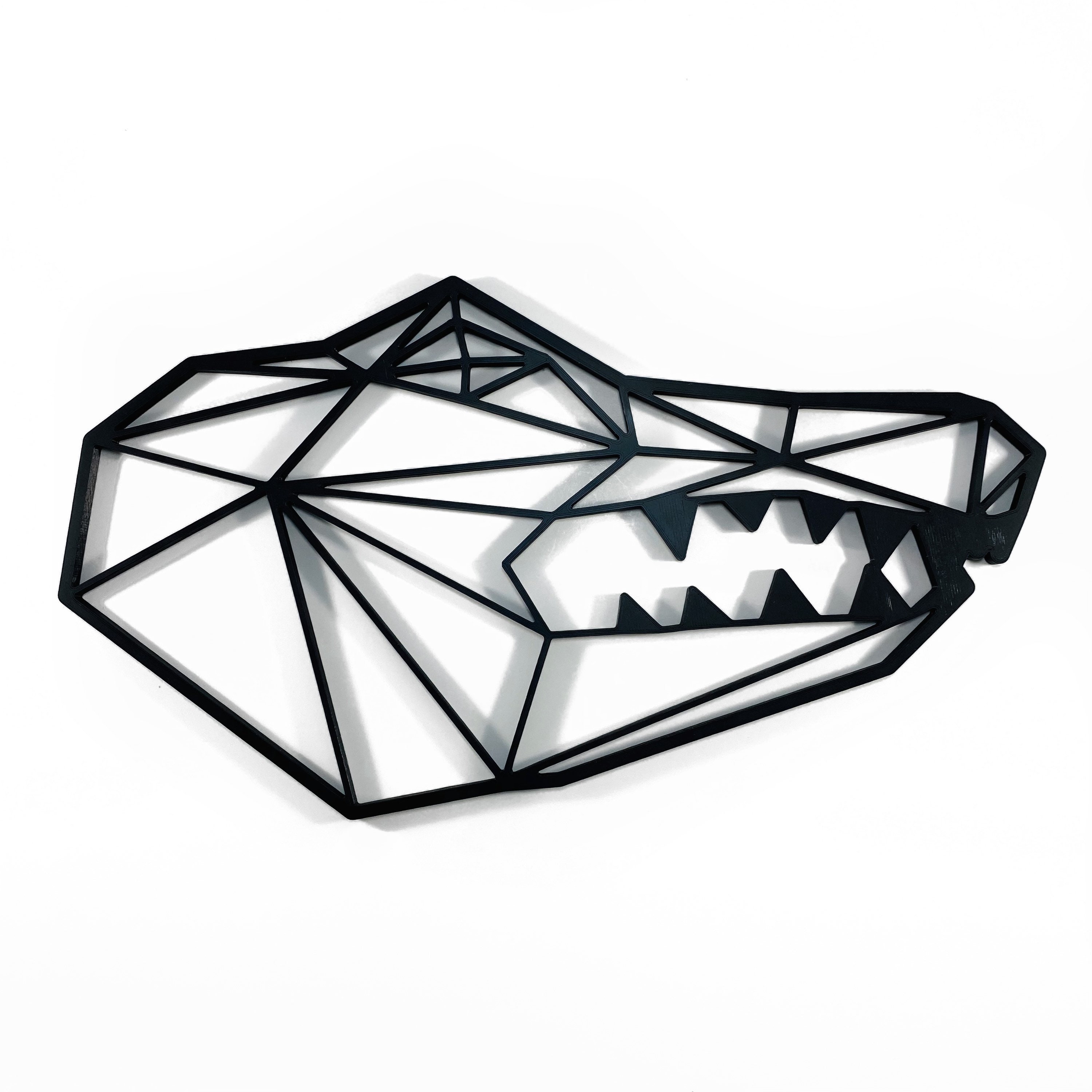 Geometric Alligator 3D Printed Wallart Nursery Decor - Etsy