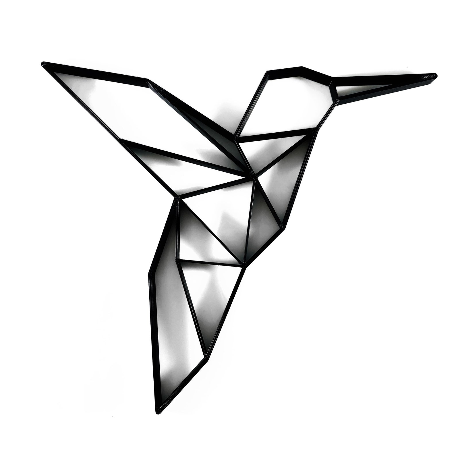 Geometric Hummingbird 3D Printed Wallart Nursery Decor - Etsy