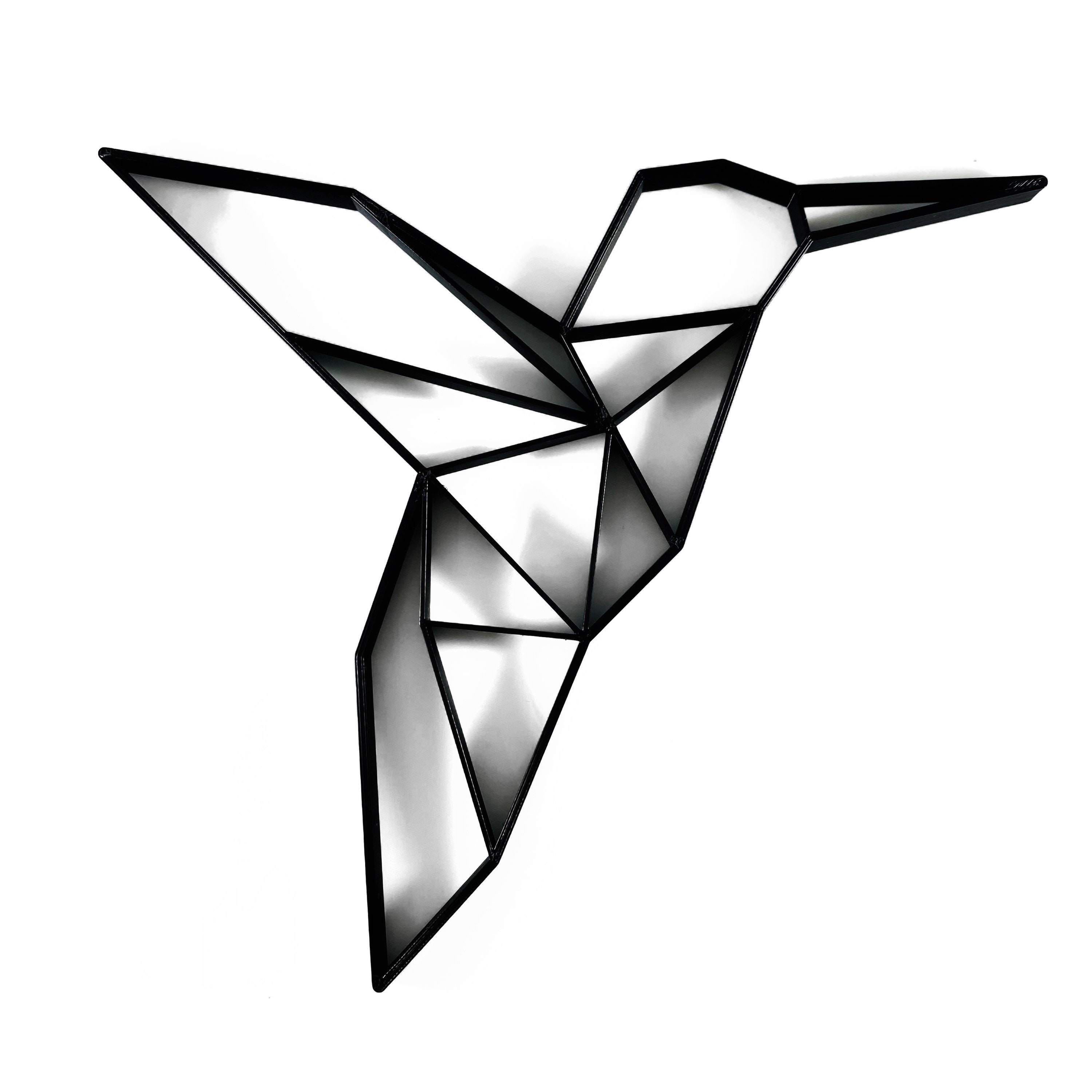 Geometric Hummingbird 3D Printed Wallart Nursery Decor - Etsy