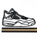 Nike Inspired Jordan Air 4 Silhouette Wall Art 3D Printed Sneaker Head ...