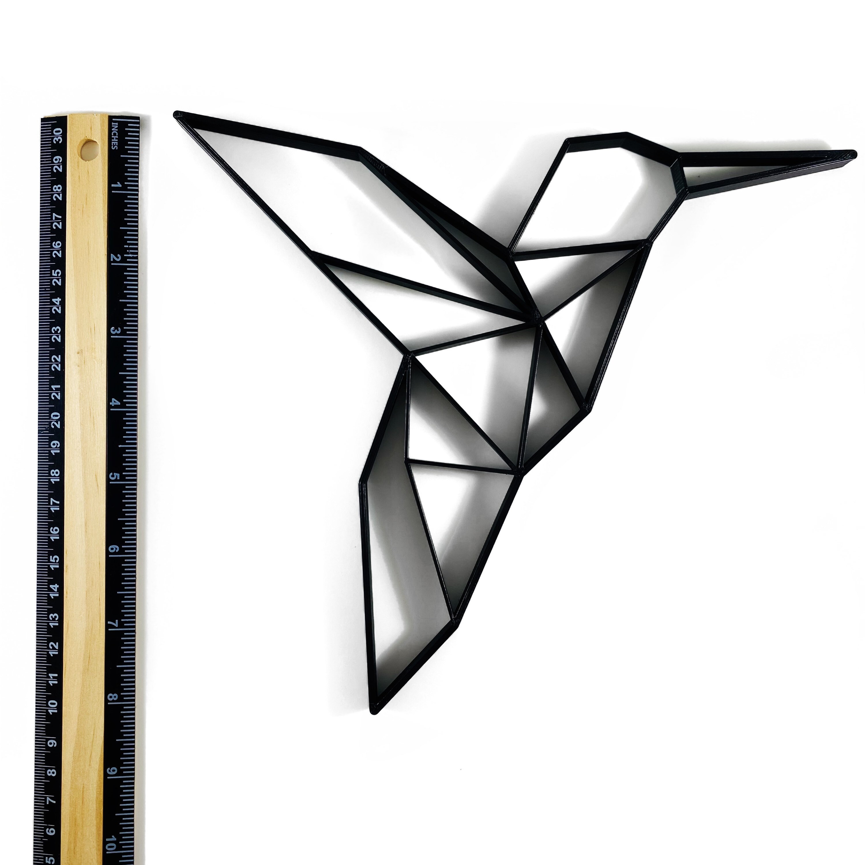 Geometric Hummingbird 3D Printed Wallart Nursery Decor - Etsy