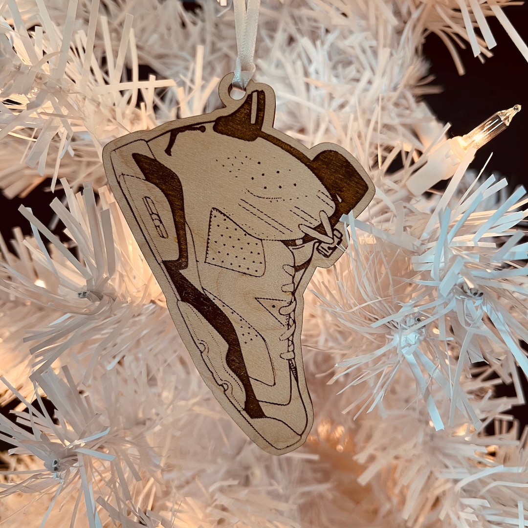 Nike Air Jordan 6 Inspired Wooden Sneaker Ornament / Secret Santa Gift ...