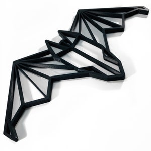 Geometric Bat #1 3D Printed Wallart Nursery Decor - Etsy
