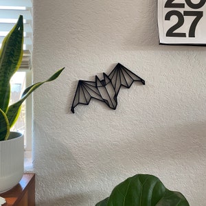 Geometric Bat #1 3D Printed Wallart Nursery Decor - Etsy