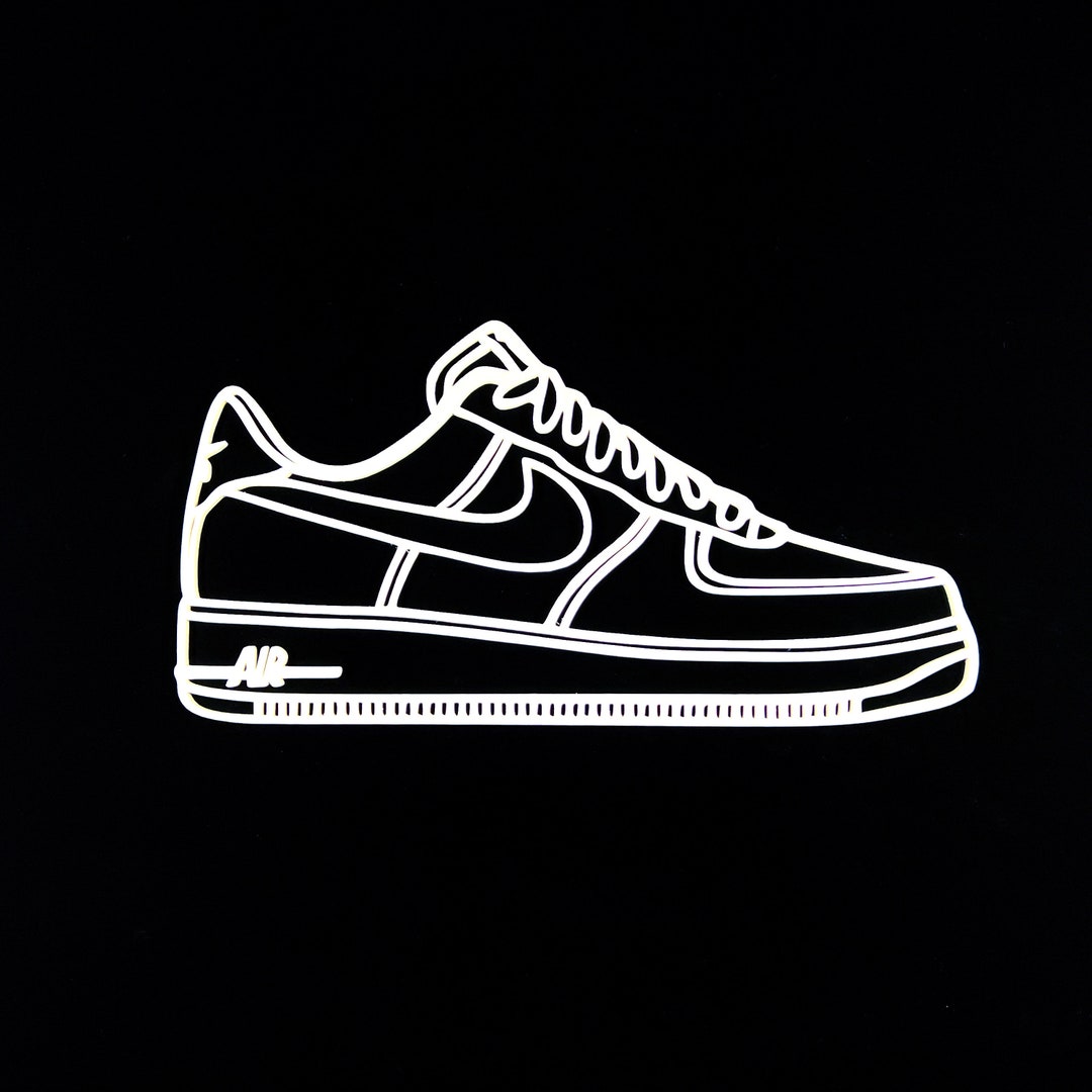 Inspired Nike Air Force 1 Silhouette Wall Art 3D Printed - Etsy