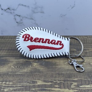 Personalized Baseball Keychain - Etsy