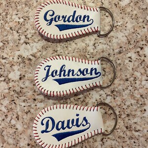 Personalized Baseball Keychain - Etsy