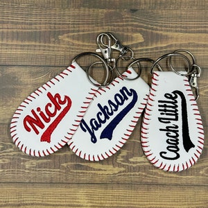 Personalized Baseball Keychain - Etsy