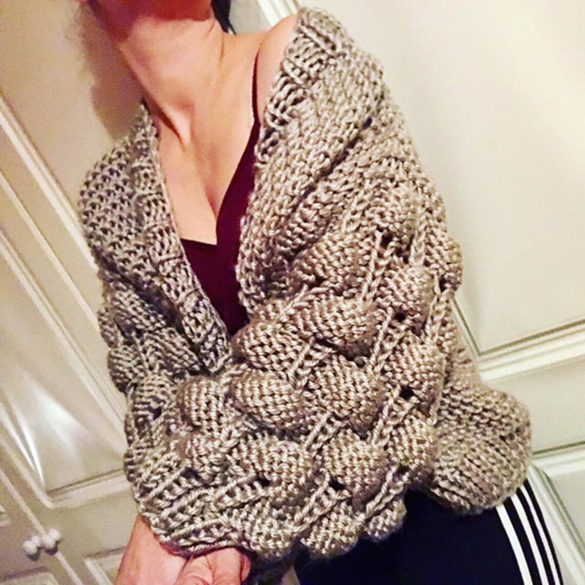 Pattern Oversized Chunky Cardigan - Etsy