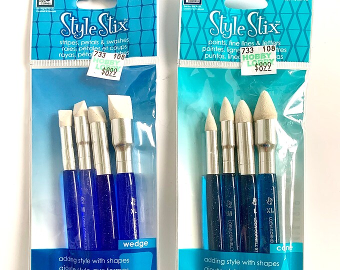 Loew Cornell Style Stix Two Sets of 4 (cone & Wedge Tips) - Etsy