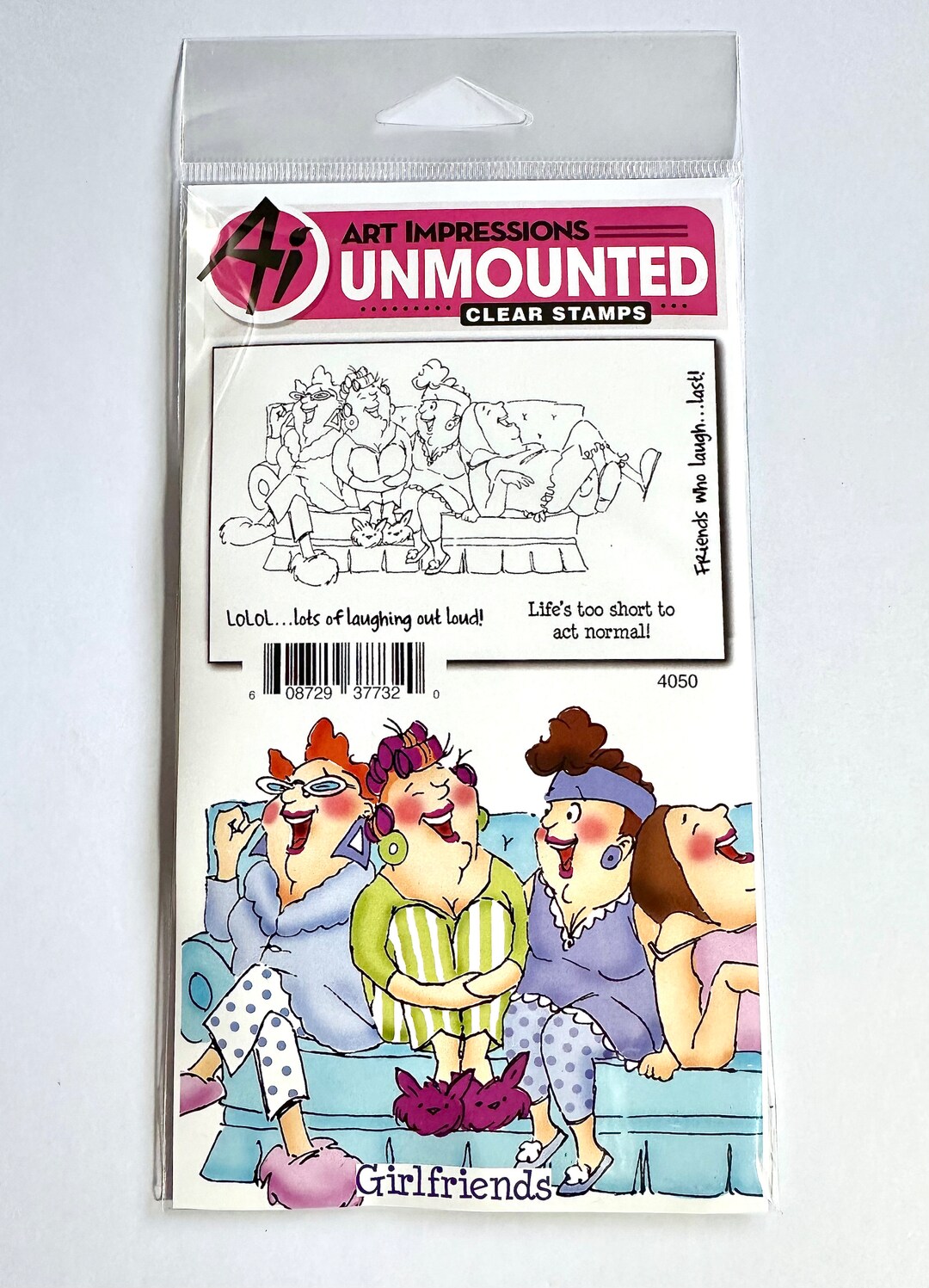 Art Impressions girlfriends 4050 Unmounted Clear Stamps, Funny ...