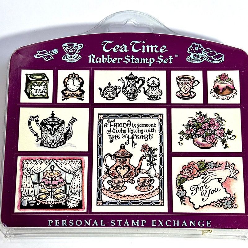 Teapot Rubber Stamp - Etsy