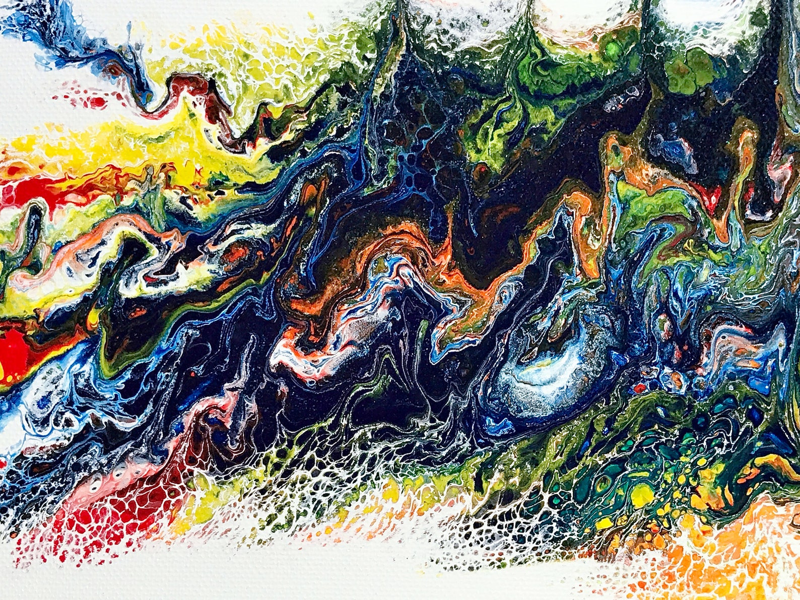 5 X 7 Inch Framed labyrinth Fluid Art Gallery - Etsy