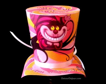 Alice in Wonderland Printable Mad Hatter Top Hat Cheshire | Etsy