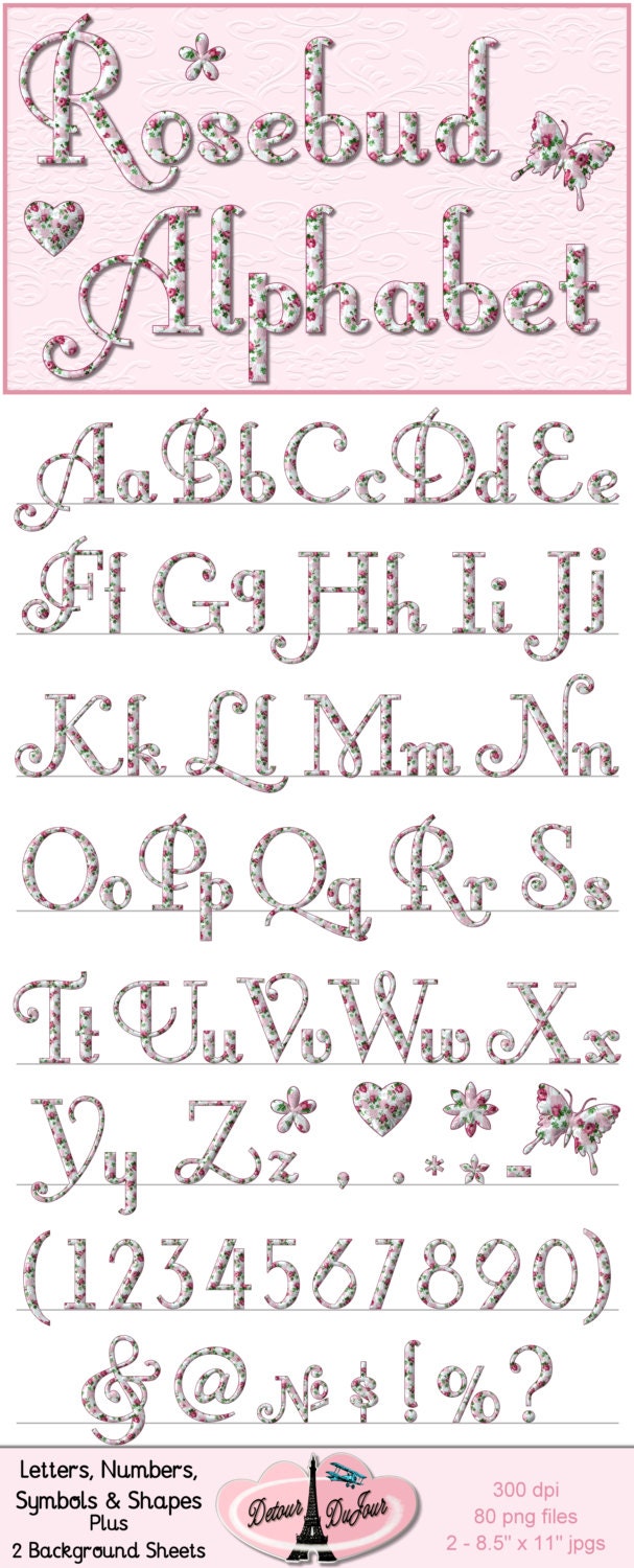 Alphabet Clipart Digital Alphabet Letters Digital Alphabet - Etsy