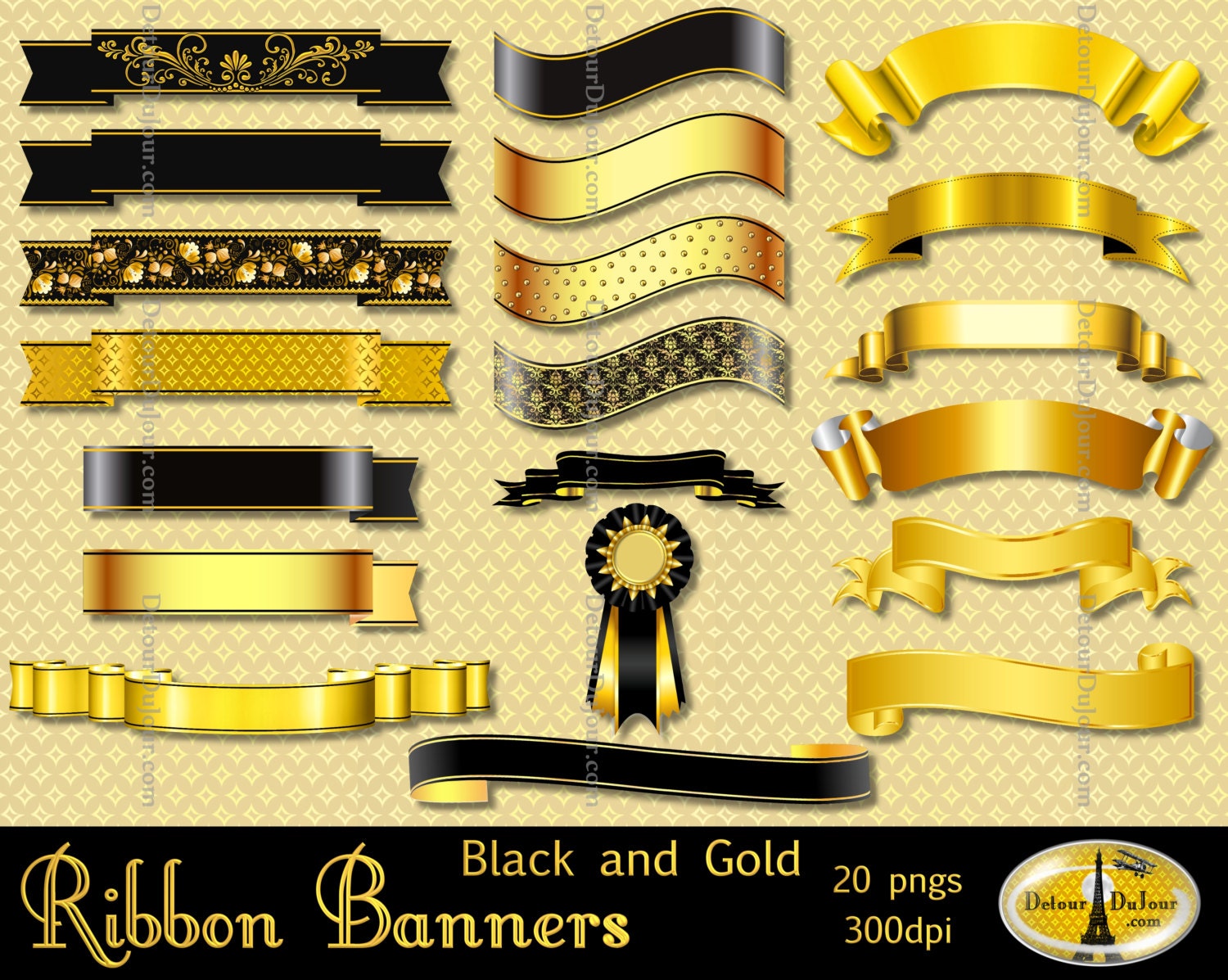 Black Ribbon Banner Clip Art