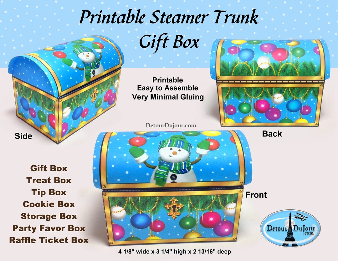 DIY Boxes CHRISTMAS PRINTABLE Christmas Box Gift Box Candy Box Treat ...