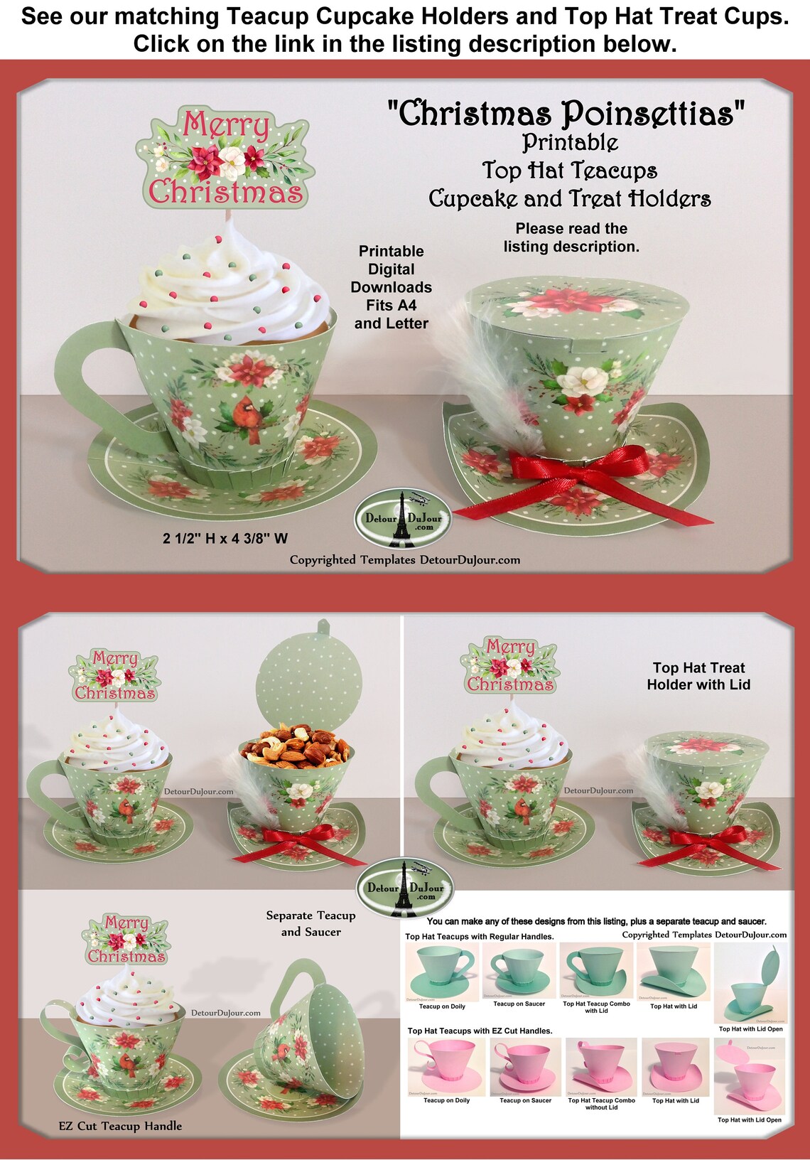 DIY Boxes CHRISTMAS PRINTABLE Christmas Box Gift Box Candy Box | Etsy