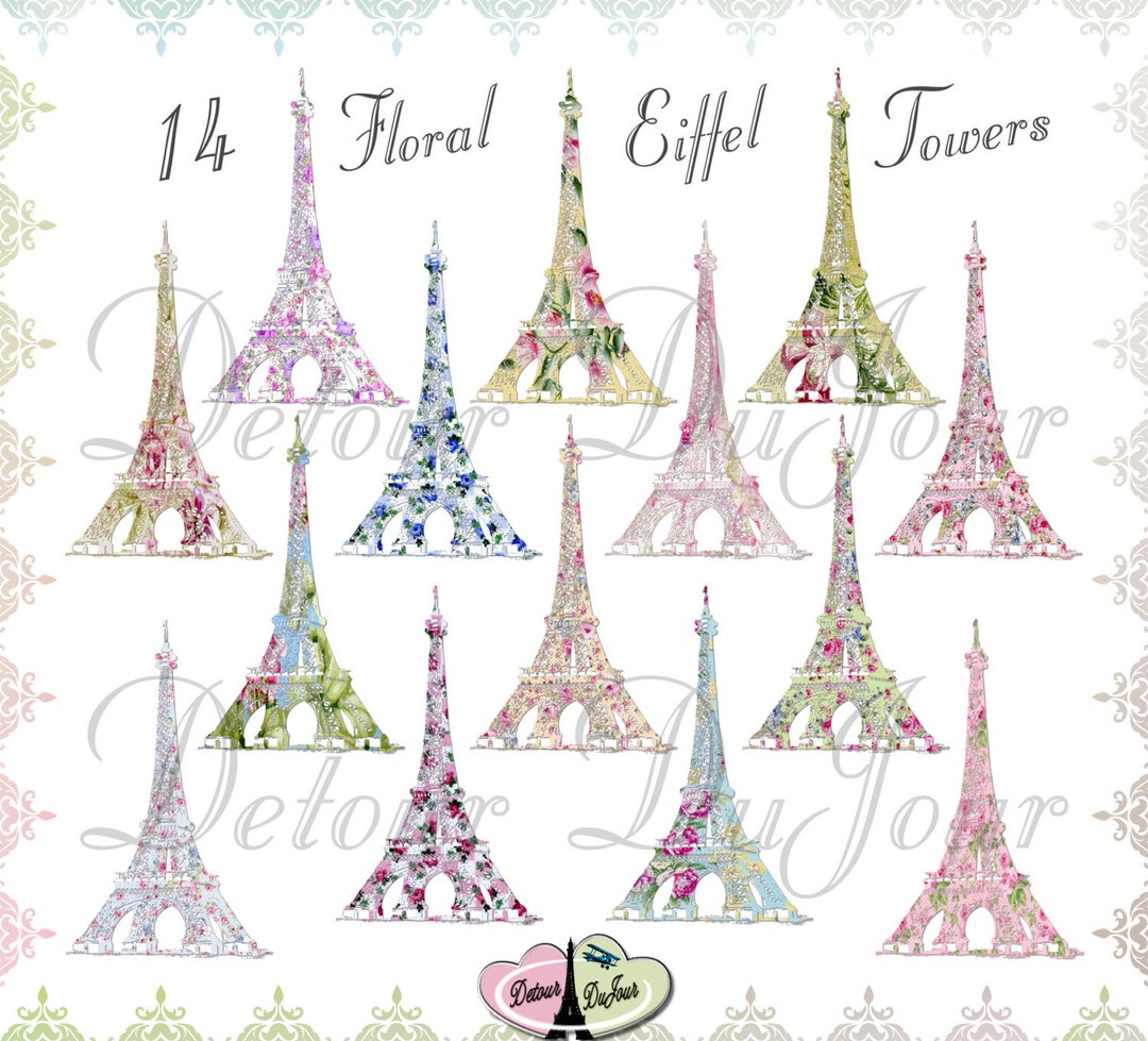 Eiffel Tower Clipart, 14 Paris Clip Art Designs, Paris Clipart Graphic ...
