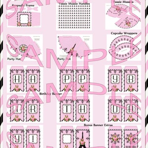 Printable Paris Party Pack Paris Birthday Party Cupcake - Etsy