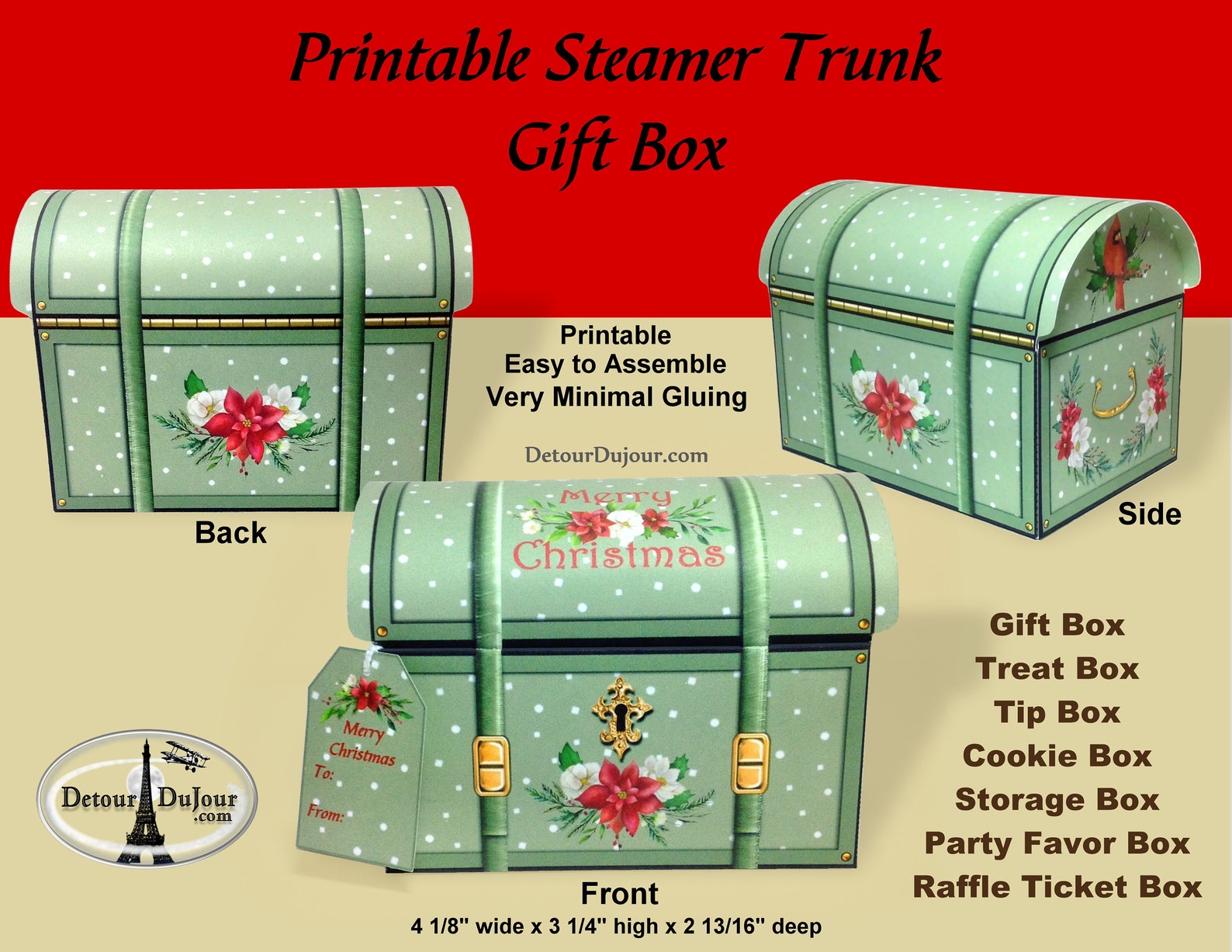 DIY Boxes CHRISTMAS PRINTABLE Christmas Box Gift Box Candy Box - Etsy