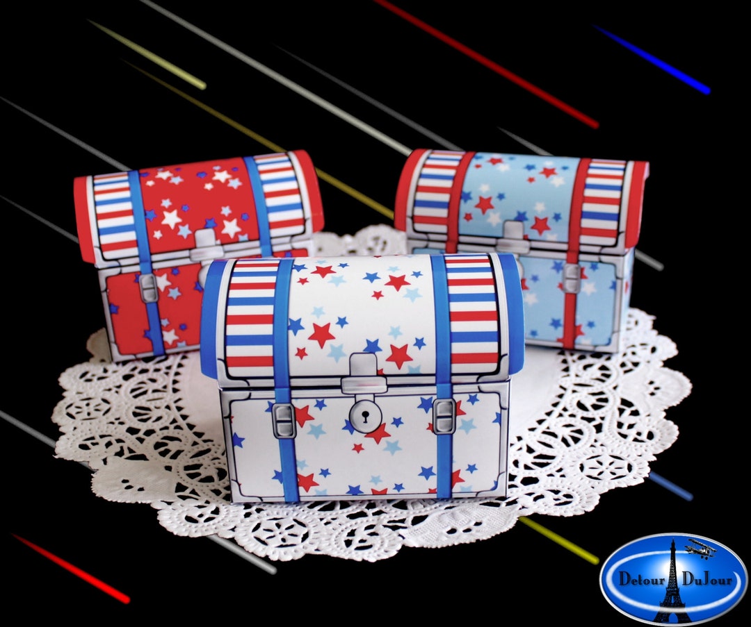 4th of July Printable Box Patriotic Box July Fourth Treat Box, DIY July ...