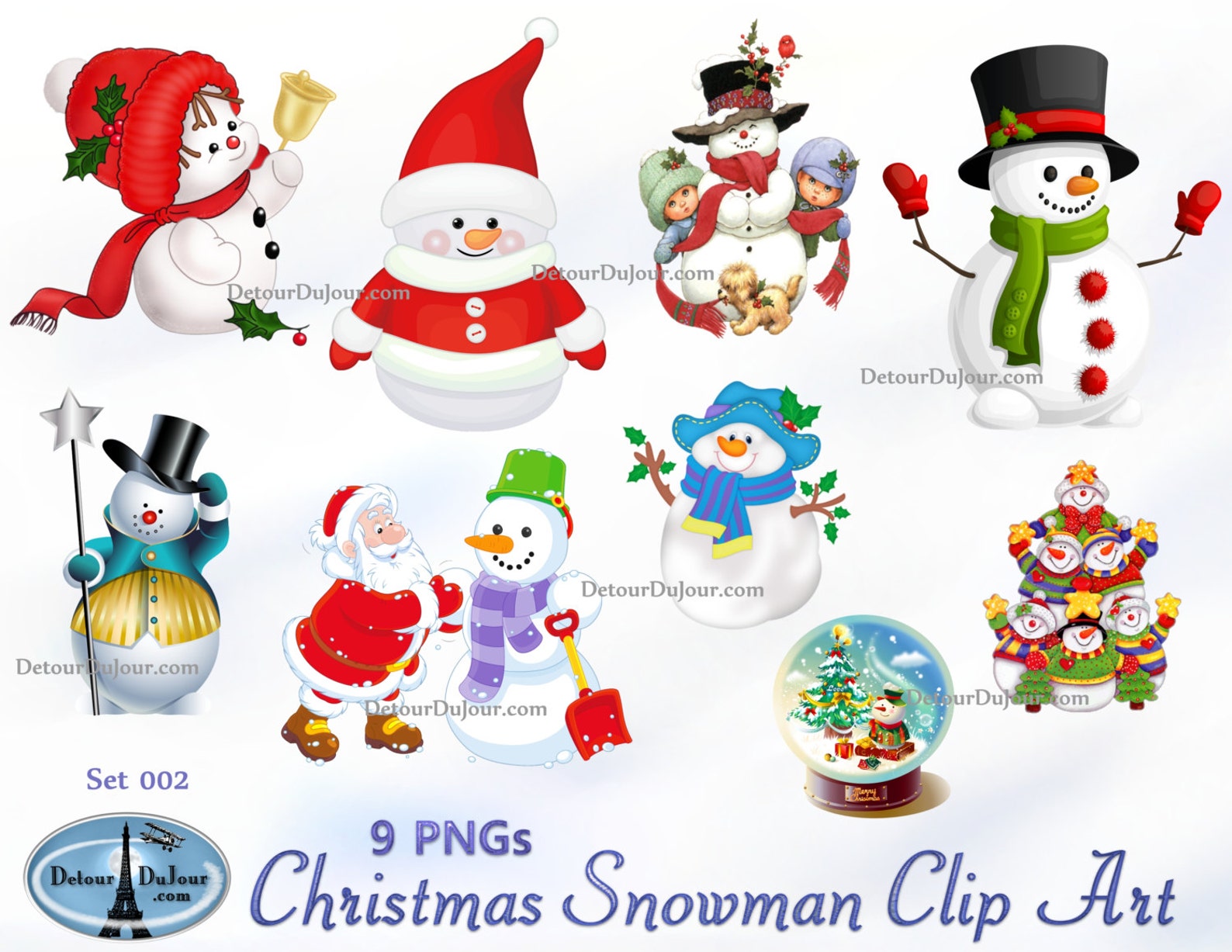 Printable Snowman Clip Art Digital Snowman Clipart Christmas - Etsy