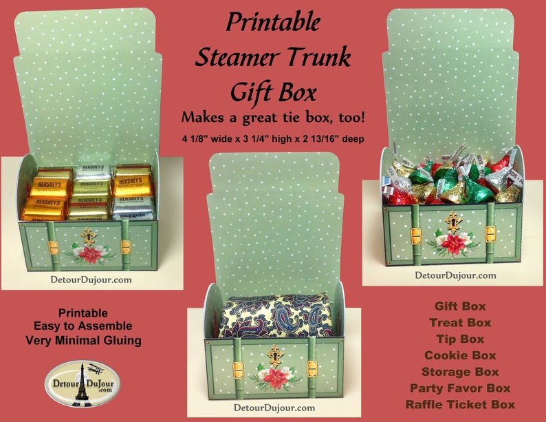 DIY Boxes CHRISTMAS PRINTABLE Christmas Box Gift Box Candy Box - Etsy