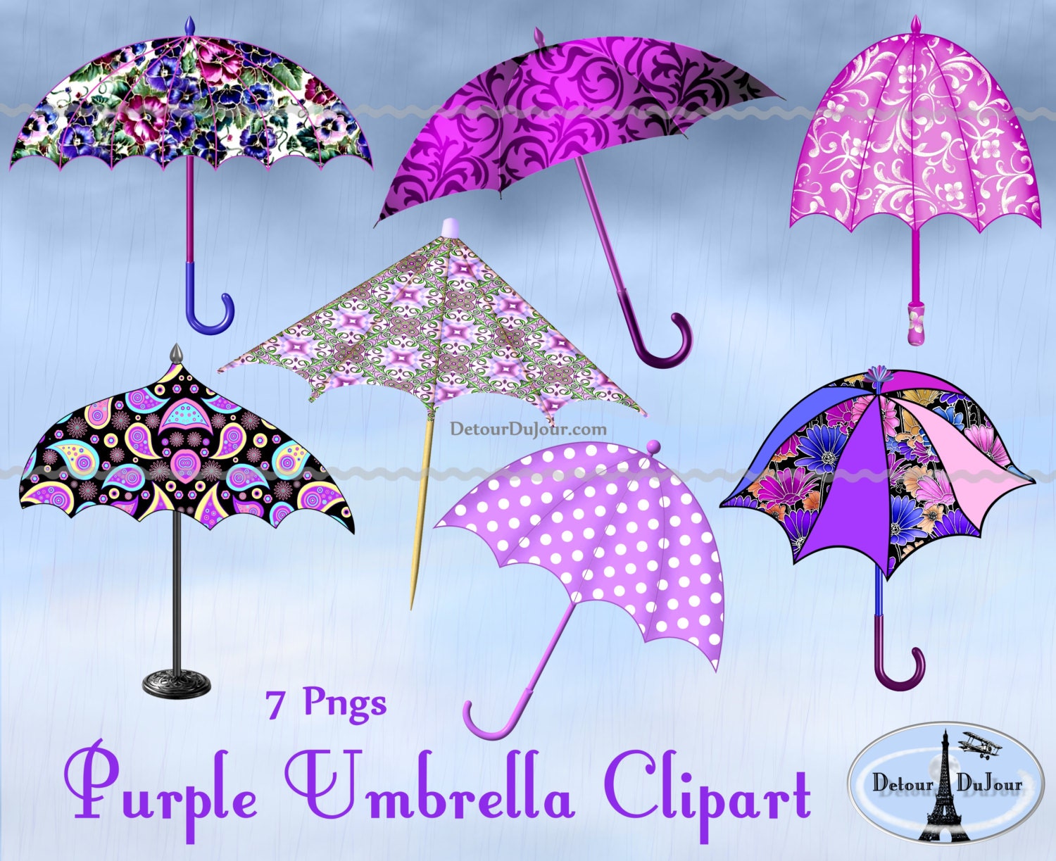 Purple Umbrella Clipart