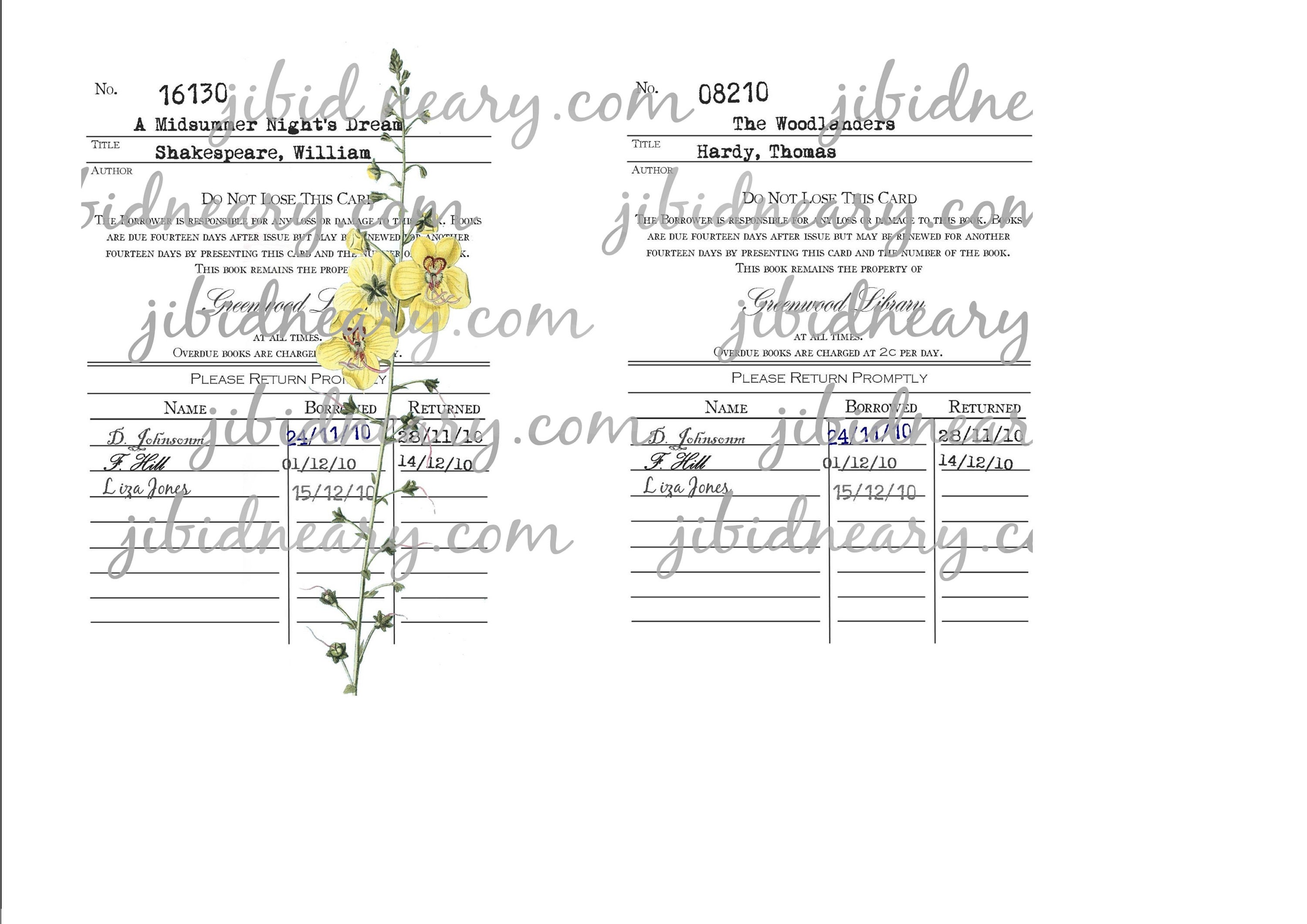 Library Cards Digital Download - Etsy