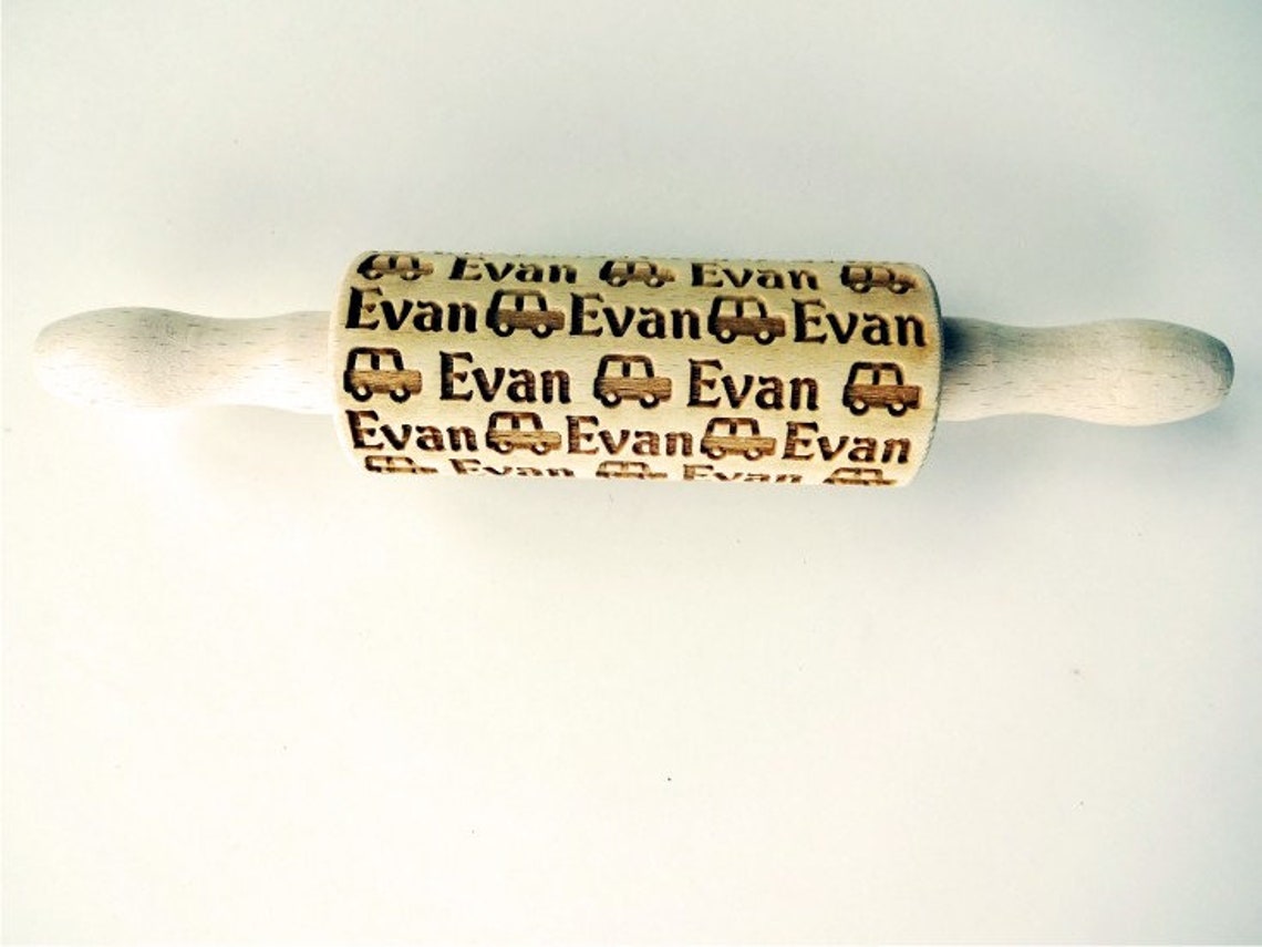 Personalized KIDS Rolling Pin With NAME. Embossing Rolling Pin. Kids ...