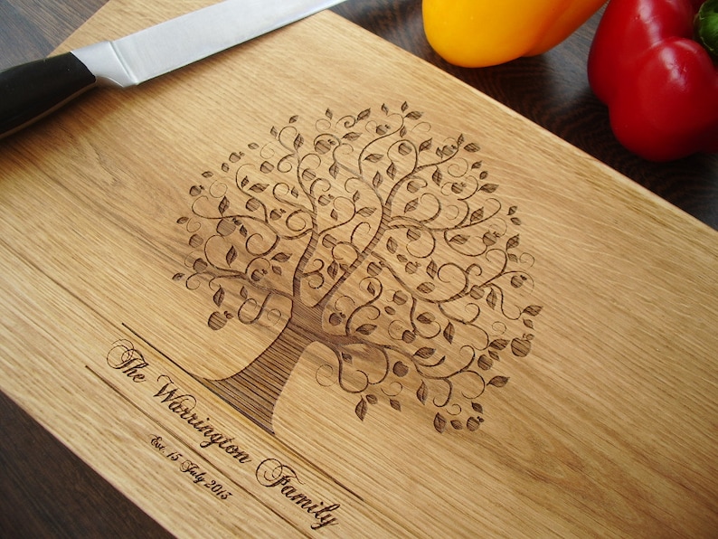 Personalized Cutting Board With Tree Design. Chopping Block. - Etsy