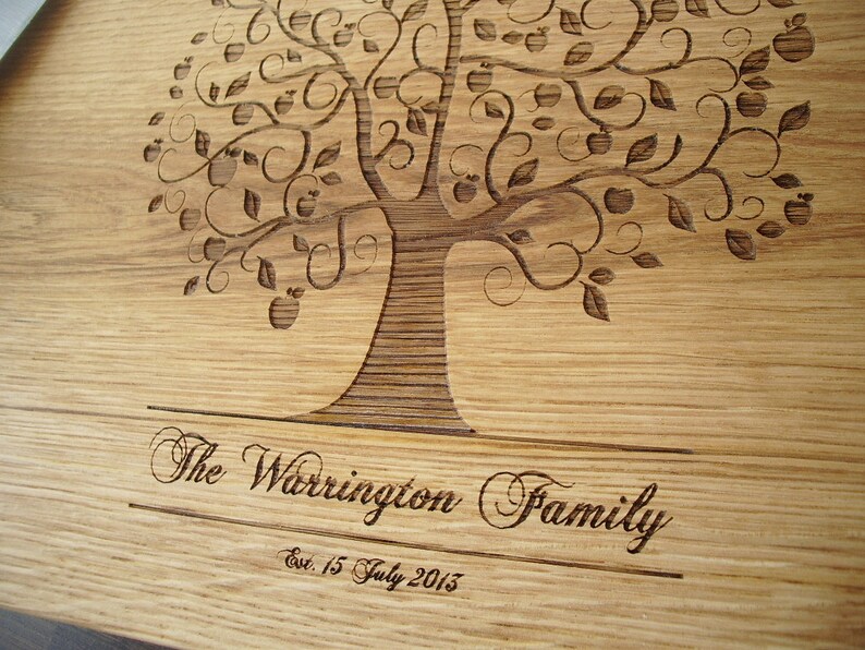 Personalized Cutting Board With Tree Design. Chopping Block. - Etsy