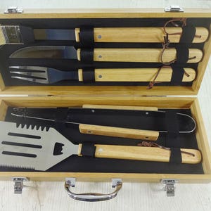 Custom Engraved/ Personalized Grilling Set With 5 Useful BBQ Grilling ...