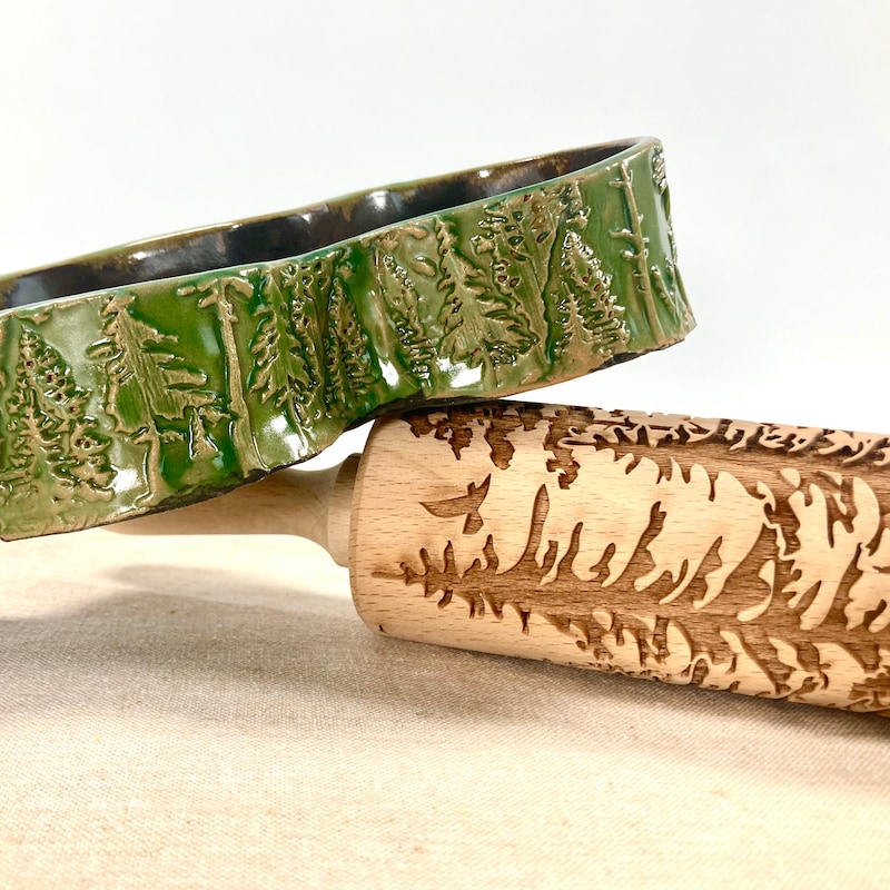 Clay Pine Tree Roller - Etsy