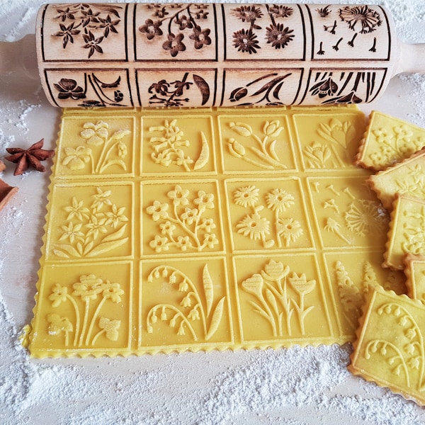 Flower Rolling Pin - Etsy