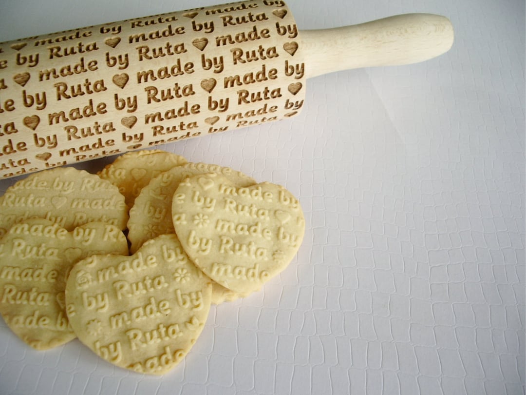 Personalized Made by Rolling Pin, Beech Wood : Birthday Gift - Etsy
