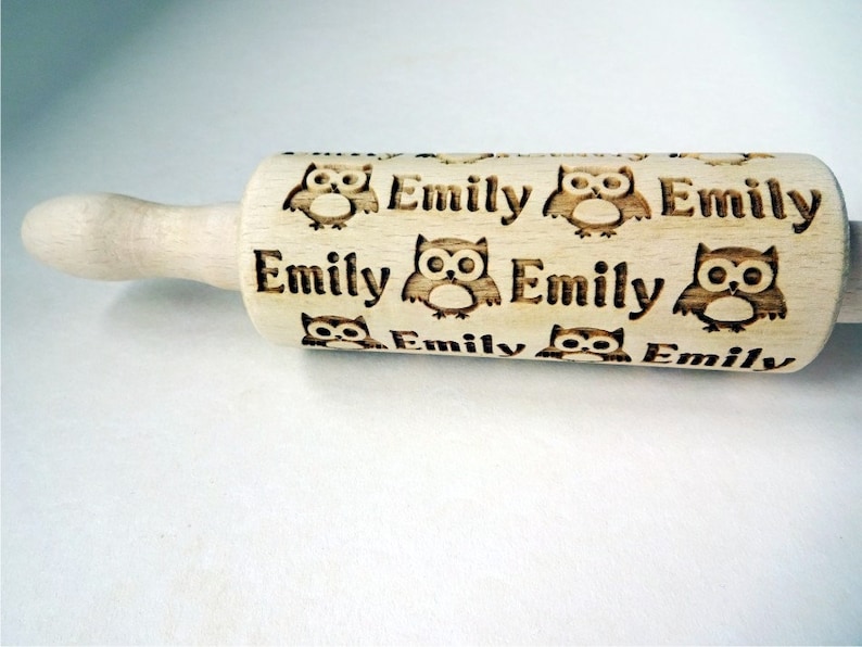 Personalized KIDS Rolling Pin With NAME. Embossing Rolling Pin. Kids ...