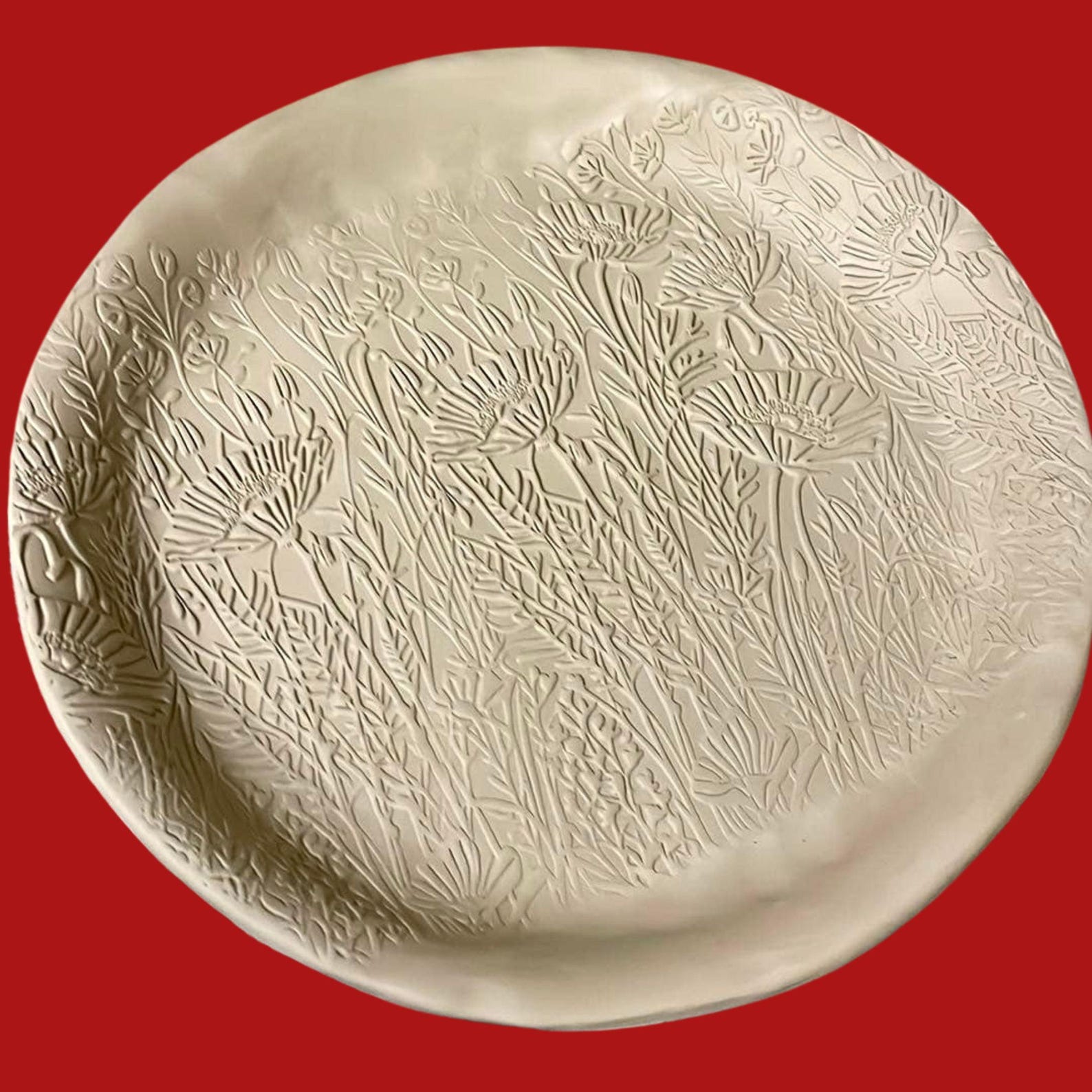 WILD POPPIES Pattern Embossing Rolling Pin. Engraved Wooden Dough ...