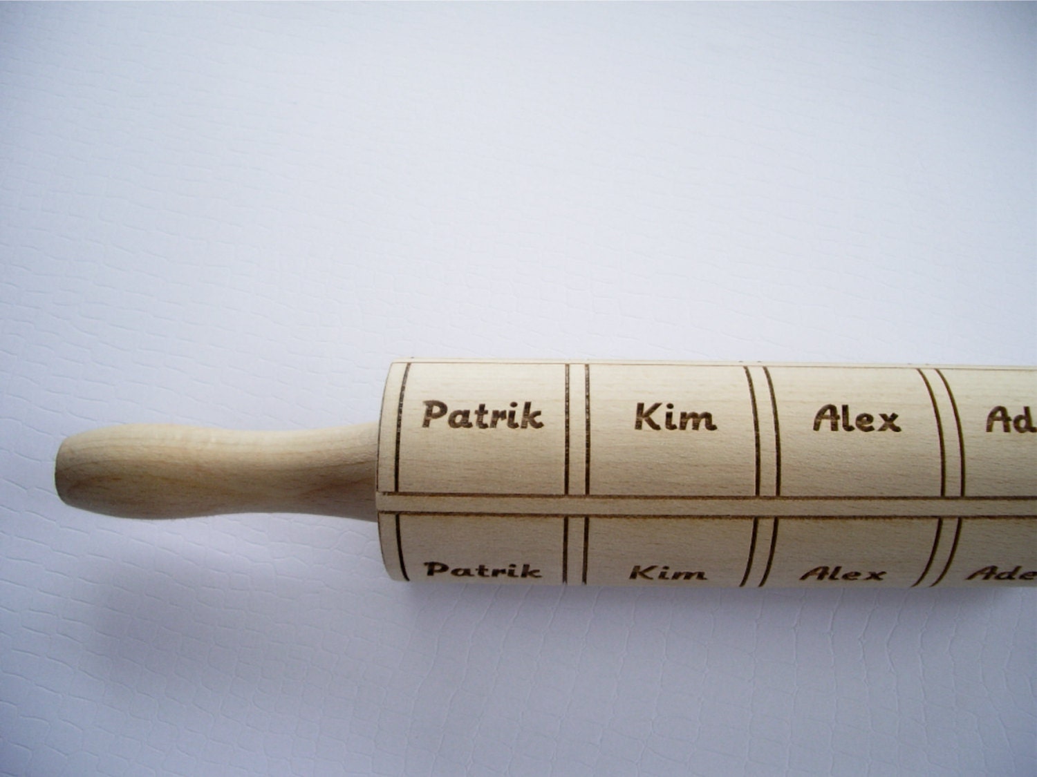 Personalized Rolling Pin With NAMES. up to 16 Names/ Words on - Etsy
