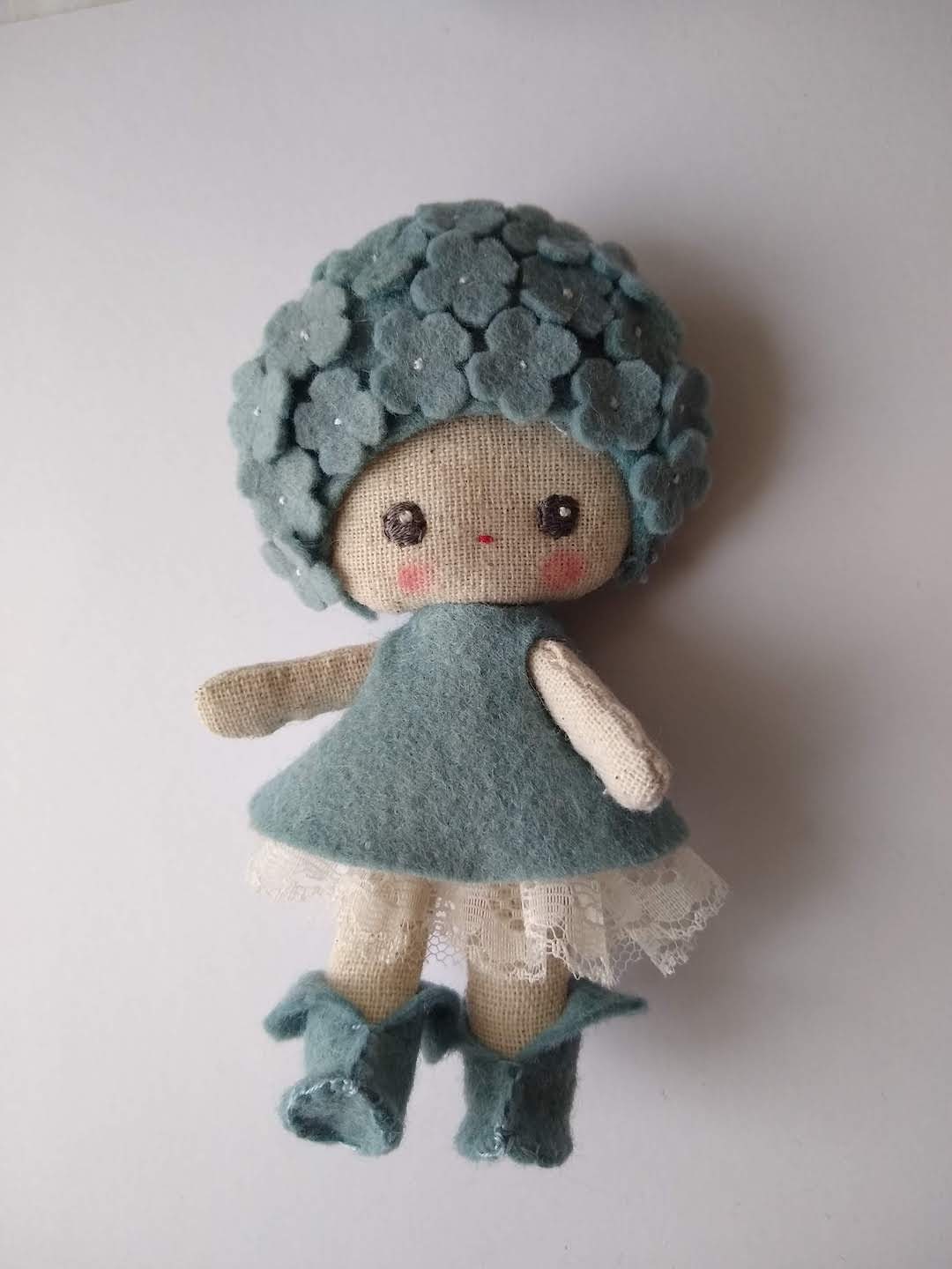 PDF Digital Doll Pattern- Sewing Template and Instructions for 5 Inch ...