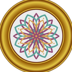 Mandala 9 - Balance - Counted Cross Stitch Pattern (x-stitch PDF) - Etsy