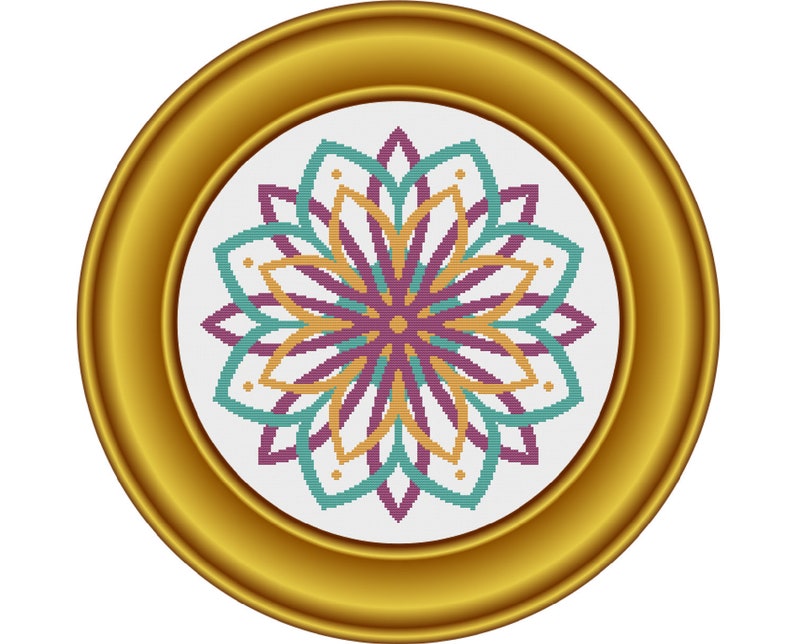 Mandala 9 - Balance - Counted Cross Stitch Pattern (x-stitch PDF) - Etsy