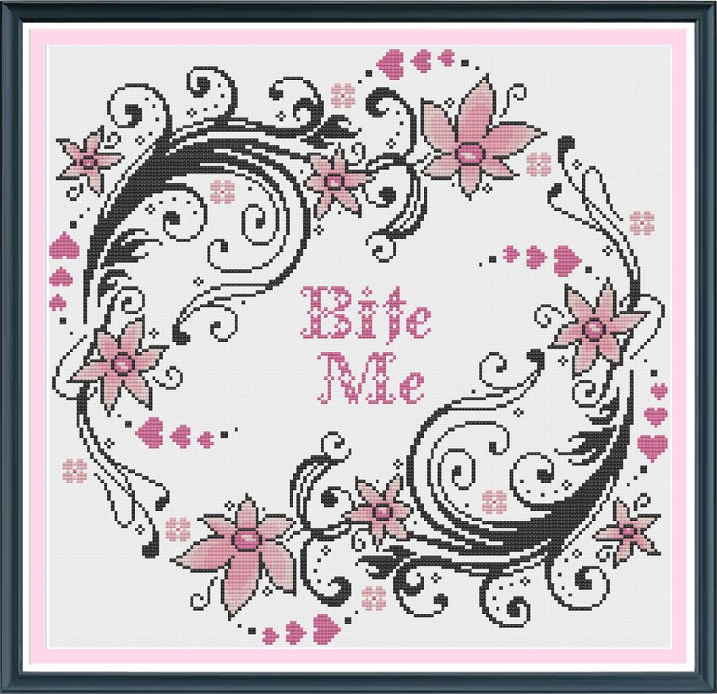 Bite Me Counted Cross Stitch Pattern x-stitch PDF - Etsy