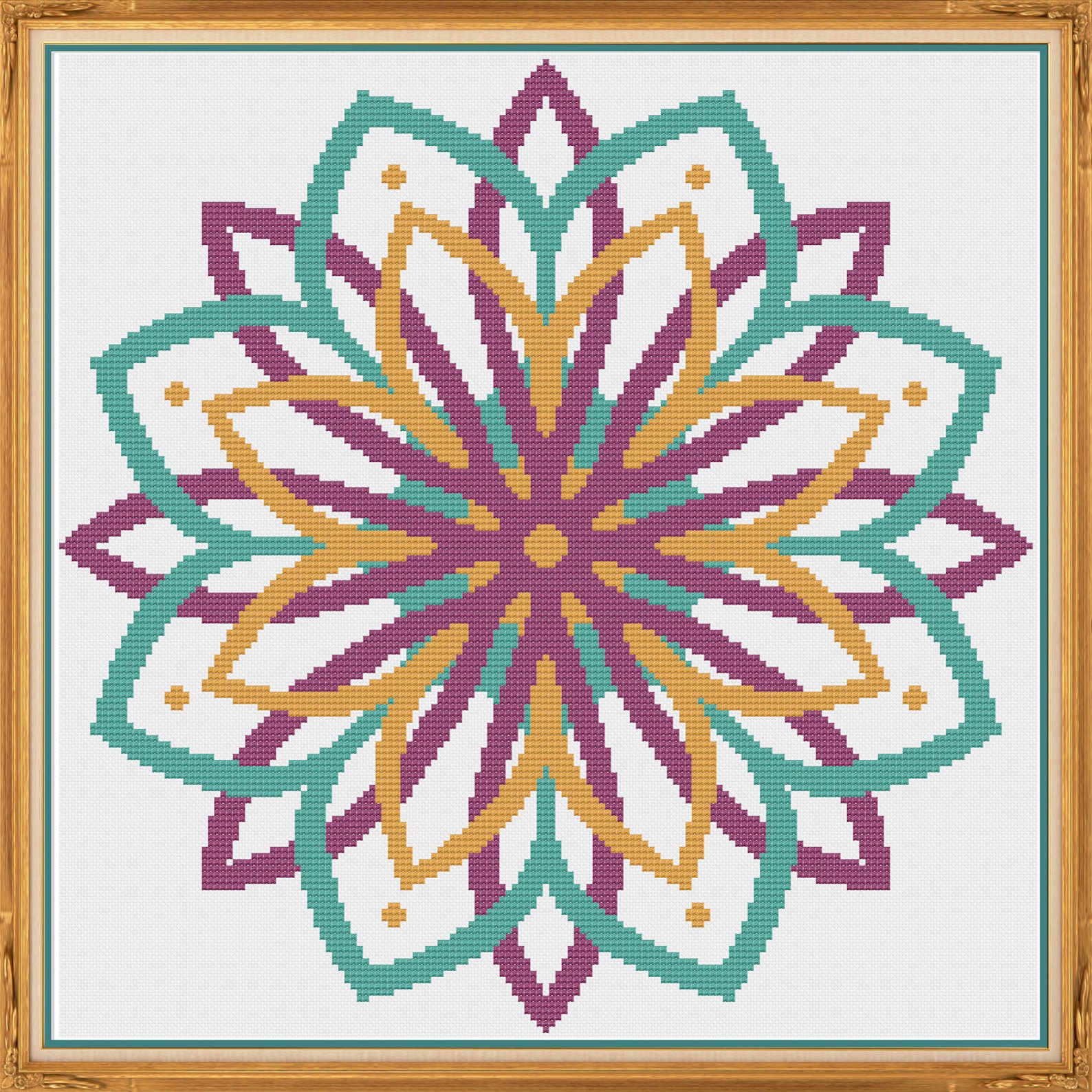 Mandala 9 - Balance - Counted Cross Stitch Pattern (x-stitch PDF) - Etsy