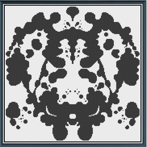 Rorschach Ink Blot 6 - Counted Cross Stitch Pattern (x-stitch PDF) - Etsy