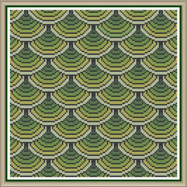 Geometric 11 Swoops Counted Cross Stitch Pattern x-stitch - Etsy