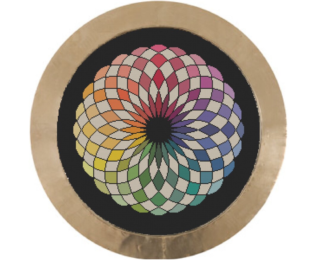 Geometric 13 - Color Wheel - Counted Cross Stitch Pattern (x-stitch PDF ...