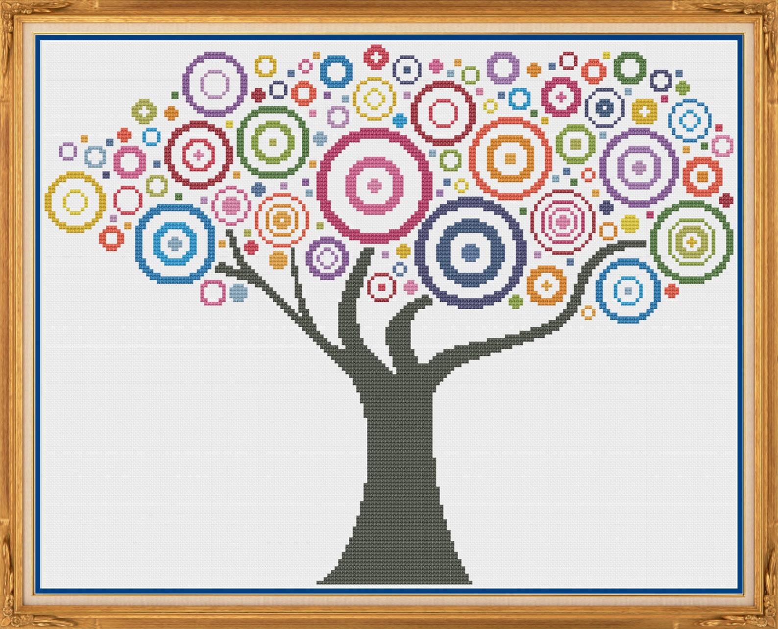 Tree 3 Counted Cross Stitch Pattern x-stitch PDF - Etsy